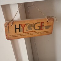 Hygge Rustic Wooden Sign - Etsy