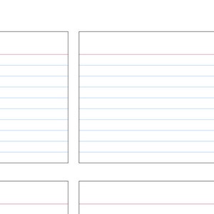 Printable 3x5 Index Cards, Printable Lined Index Cards, Unruled Blank ...