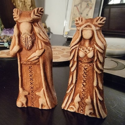 Freya and Odin Statue / Odin and Freya Figurines Are Made of Natural ...