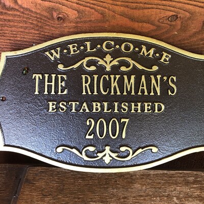 Custom House Plaque. Display Your Family Name and EST. Date. Welcome ...