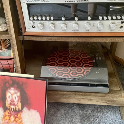 Overlook Hotel Pattern Turntable Slipmat 12 LP Record Player, DJ Slipmat 16oz Felt W/ Glazed ...