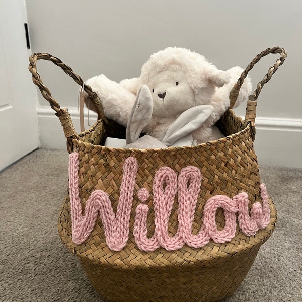 Personalised Storage Basket| Personalized Basket | Crochet | Knitted ...