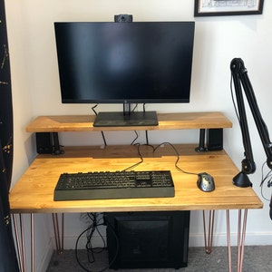 Westerton Rustic Hand Built Monitor Shelf Stand Reclaimed | Etsy