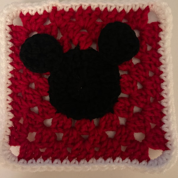 Mouse Ears Granny Square Crochet Pattern, Easy Crochet Pattern, Mouse ...
