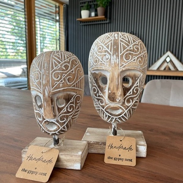 Bali Homedecoratie Houten masker - Etsy België