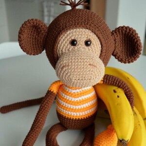 Mike the Monkey Amigurumi Crochet pdf Pattern EN DK & NL | Etsy España
