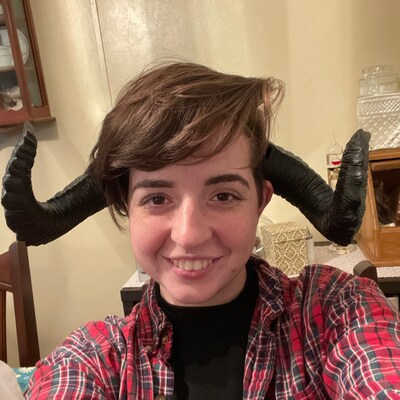 Black Horns poe Gothic Satyr Horns Rugged, Wearable Cosplay Costume ...