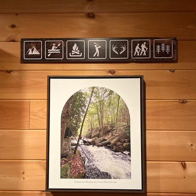 Beach Directional Sign, Rustic Wood Sign for Cottage or Beach House, A ...