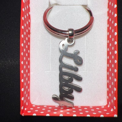Name Keychain, Christmas Gift Custom Keyring, Your Name Keychain ...