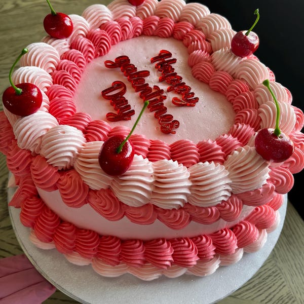 Mini Words Acrylic Cake Topper | Vintage Heart Cake Topper | Mini Cake ...