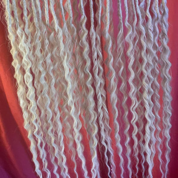 Brown to Blonde Ombré Wavy Dread Extensions | Synthetic Dreadlock ...