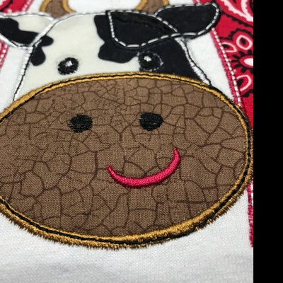 Cow Face Applique Machine Embroidery Design NO:0271 - Etsy