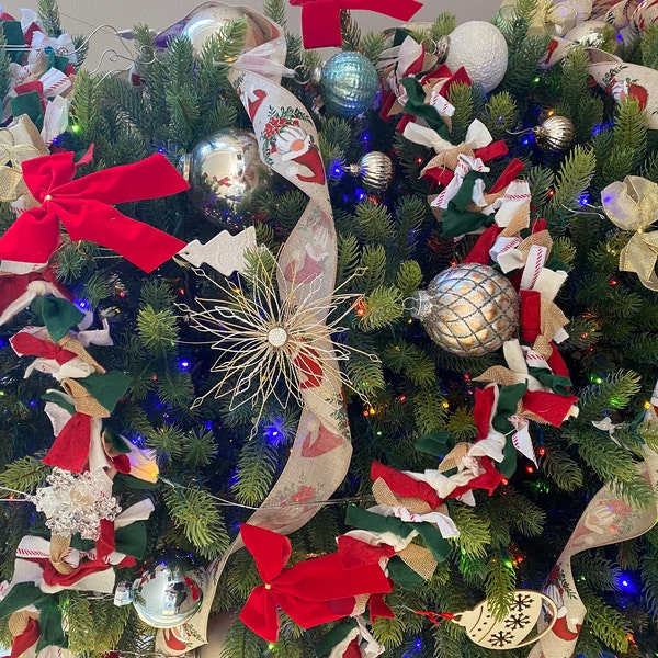 Elegant Tree Topper Star Silver and Black Bow Tree Topper Lightweight ...