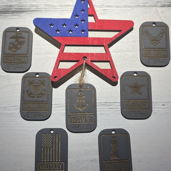 Customizable Military Family, Mom, Dad, Veteran, Proud Flag Dog Tag ...