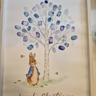 Peter Rabbit Fingerprint Guest Book Peter Rabbit Baby Shower ...