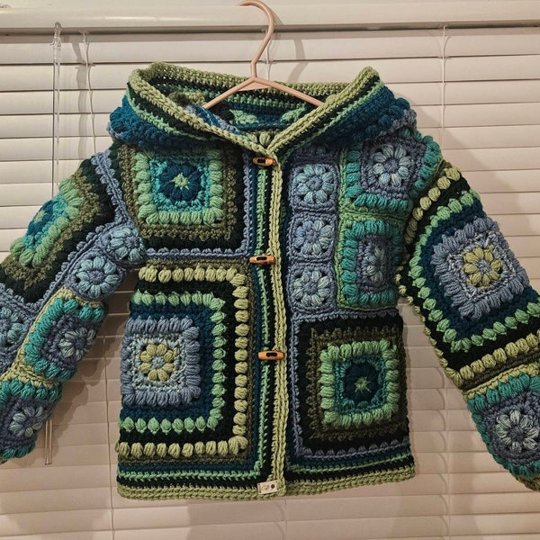 CROCHET PATTERN - Square Scramble Sweater for Kids - Crochet Pattern ...