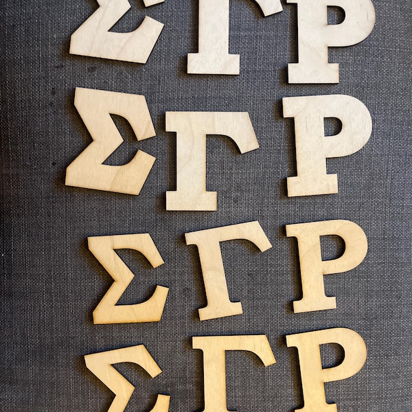 V5 - Double Stacked Block Wooden Greek Alphabet Letter Word for ...