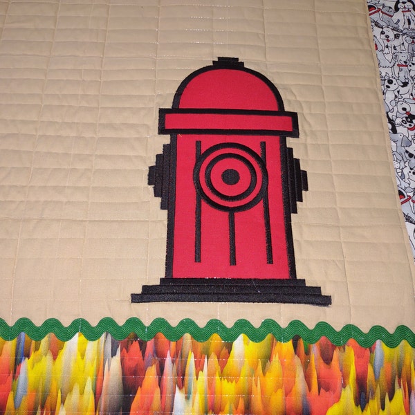 Fire Hydrant Applique Design. Fire Hydrant Embroidery Design. Hydrant ...