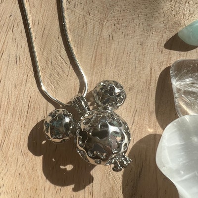 Mickey Head Hidden Mickey Necklace Scrollwork Pendant Silver Locket ...