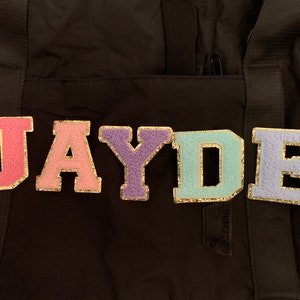 White and Gold Varsity Letter Chenille Purple and Gold | Etsy