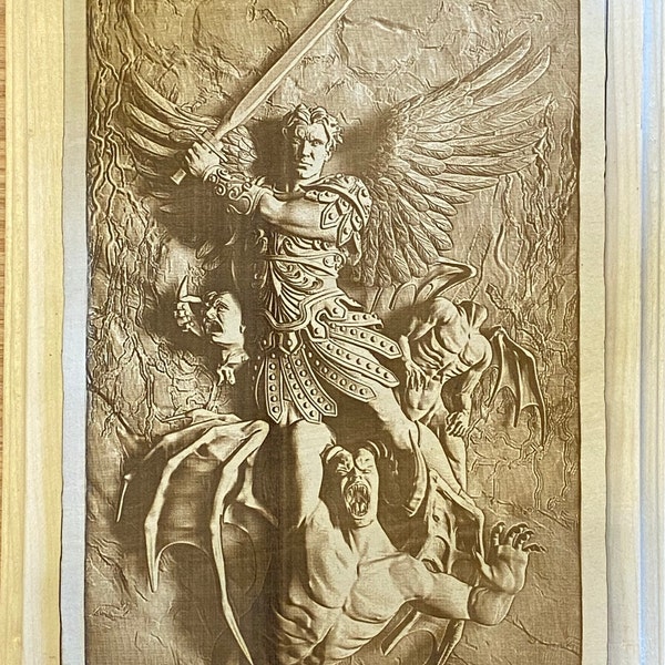 Digital Design File - Archangel Michael - Glowforge - Laser Ready ...