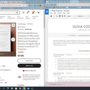 Clean Modern Resume Template 4 Page CV Template Cover Letter References ...