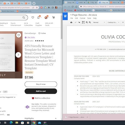 Clean Modern Resume Template 4 Page CV Template Cover Letter References ...