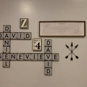 Large Scrabble Wall Tiles , 5.5 Wood Tiles Blocks, Gallery Wall Decor ...