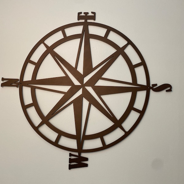 Nautical Compass - Metal Wall Art - Etsy