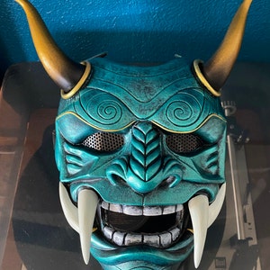 Half Face Assassin Ronin Samurai Mask Cool Baddass Demon Oni | Etsy