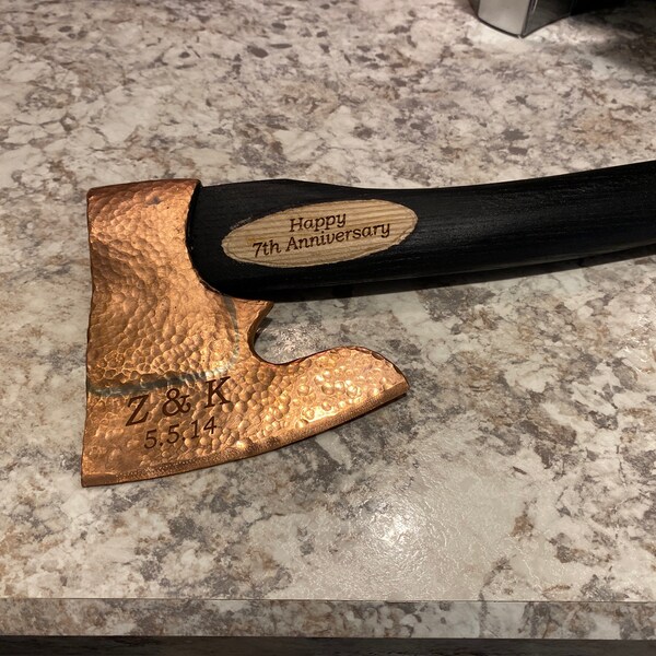 Copper Axe, Axe From Copper, 7th Anniversary Gift for Him, Copper Gift ...