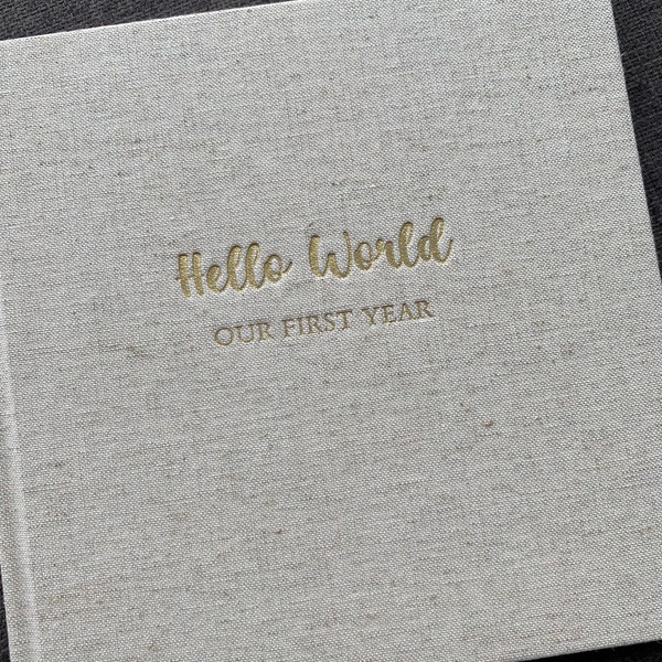 Personalised Baby Record Book Hello Baby My First Year Memory Book New ...