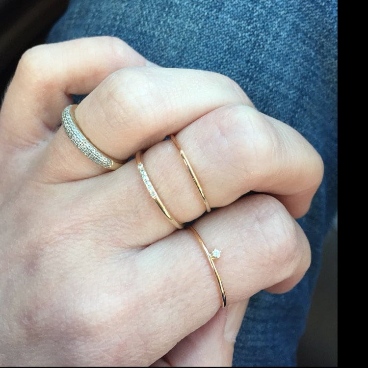 14K Gold Floating Diamond Ring