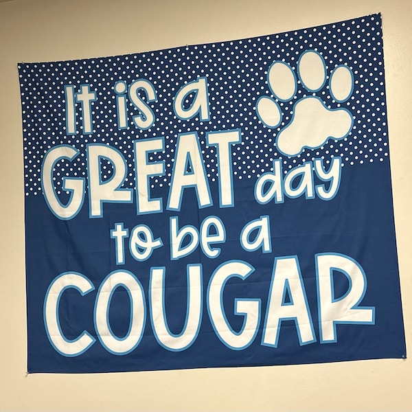 It is a Great Day to Be a Tiger Classroom Tapestry, Mascot Wall Hanging ...