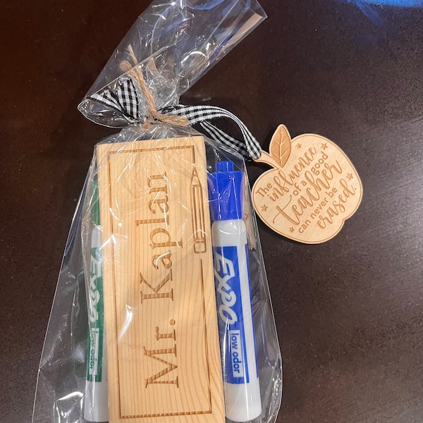 Teacher Eraser Gift Pencil Design / Personalized Teacher Gift / Teacher ...