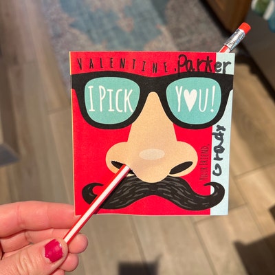 Funny Nose Picking Valentines Classroom Pencil Holder Valentines ...