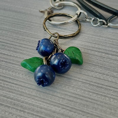 By the Shed Blueberry Charm Keyring Fruit Vegetables Gardening Gift ...
