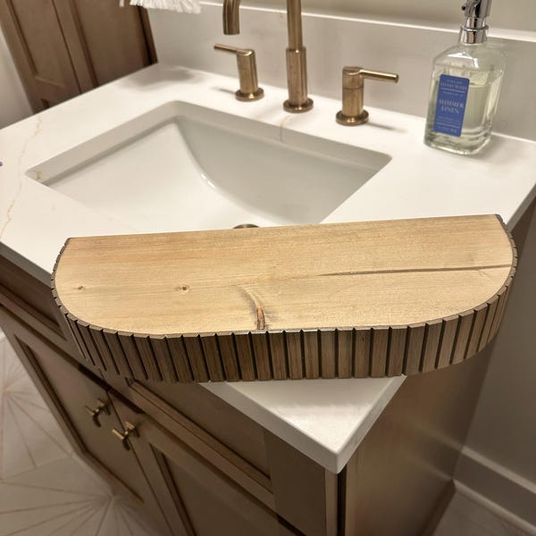 Custom Rounded Fluted Floating Shelf - Etsy