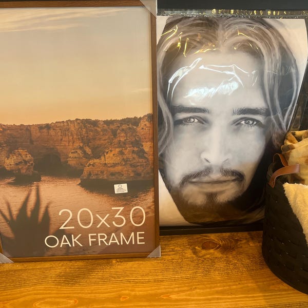 Jesus Christ Wooden Frame Portrait Print, Jesus Painting, Jesus ...