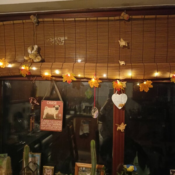 Black Leaf Fairy Lights Gothic Wedding Table Decor Garland Dark ...