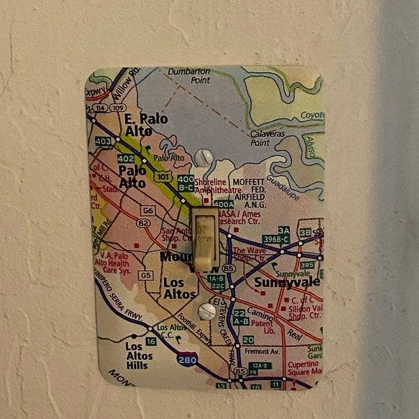 Personalized Map Switch Plate City Map Light Switch Cover Wall Plate ...