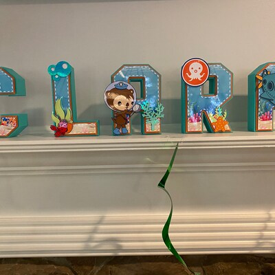 The Octonauts 3D Letters Custom 3D Letters Personalized Letters 3D ...