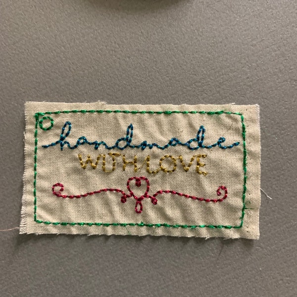 Machine Embroidery Design -ITH Handmade With Love Tag (4x4) Instant ...