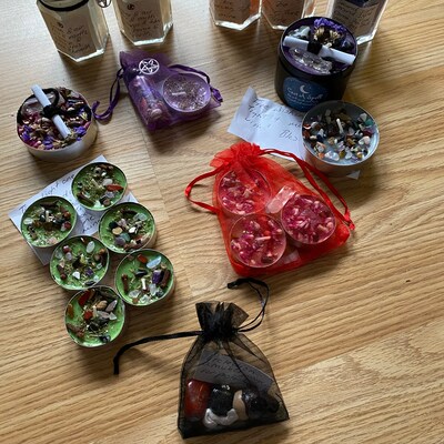 Powerful Love Ritual Spell Large Tealight With Scroll Herbal Rose ...