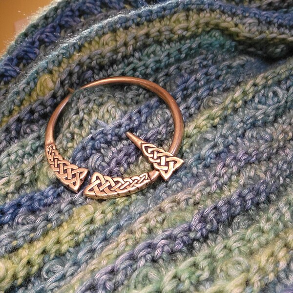 Viking Knotwork Penannular Brooch Shaw Pin - Etsy