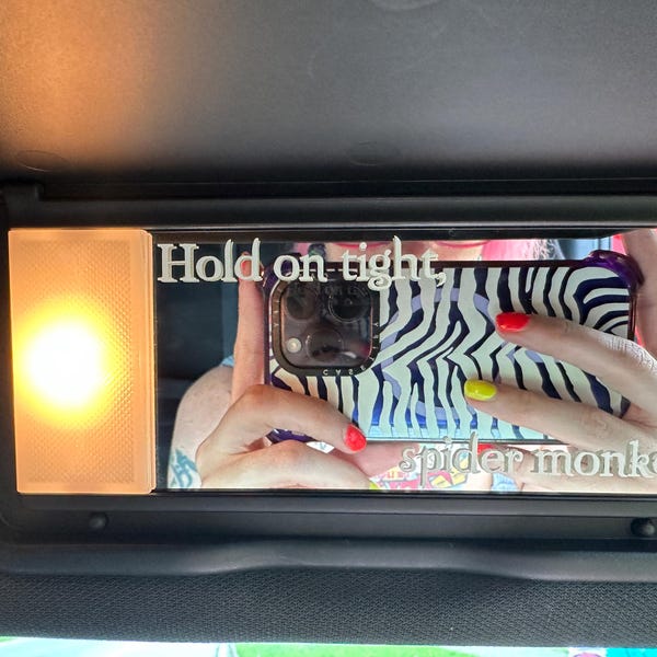 Hold on Tight, Spider Monkey Twilight Visor Mirror Vinyl Decal - Etsy