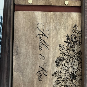 Rectangle Wedding Card Box With Envelopes Slot , Custom Wooden Advice ...