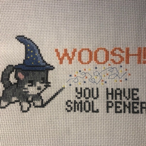 Woosh! You Have Smol Pener Kitty Cat Meme Subversive Cross Stitch ...