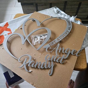 Personalized Metal Angel Wings Name Sign, Large Metal Wall Art ...