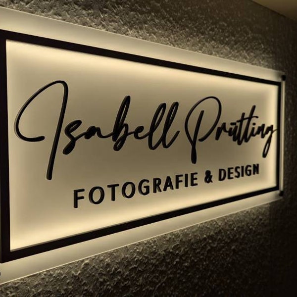 Custom Backlit Acrylic Sign Acrylic Logo Sign LED Business Sign Salon ...